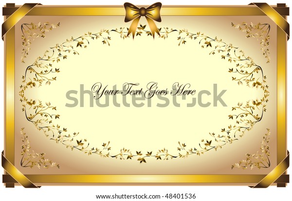 Classic Greeting Card Background Design Gold Stock Vector (Royalty Free ...