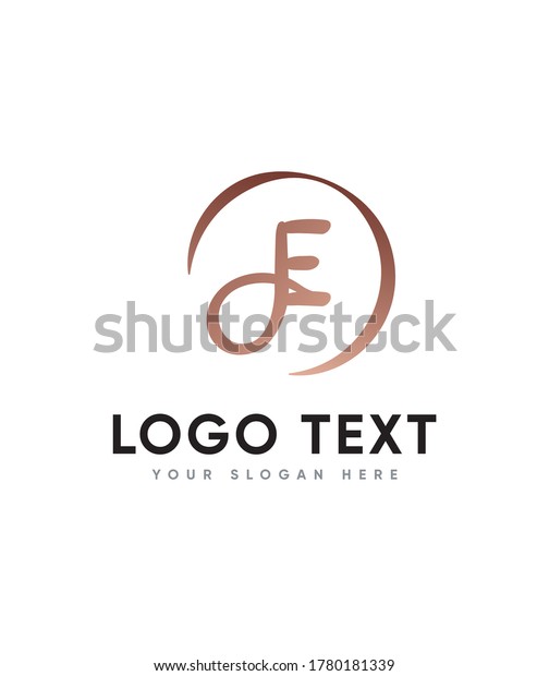 Classic Handwritten Letter Type E Logo Stock Vector (Royalty Free ...
