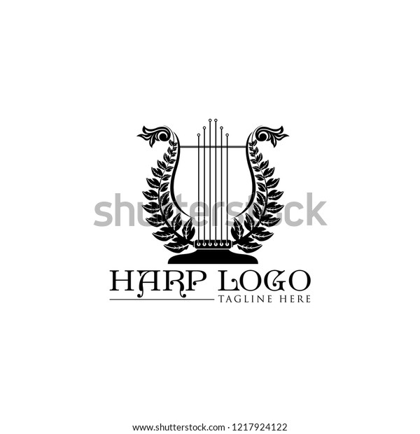 Classic Harp Logo Vector Stock Vector (Royalty Free) 1217924122 ...