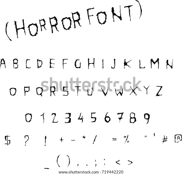 Classic Horror Font Vector Font Alphabet Stock Vector (Royalty Free ...