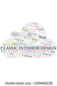 Classic Interior Design Word Cloud Wordcloud Stock Vector (Royalty Free ...