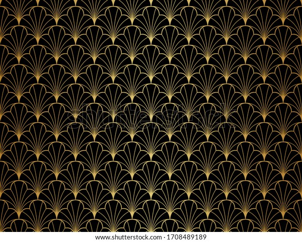Classic Leaves Art Deco Seamless Pattern Stock Vector (Royalty Free ...