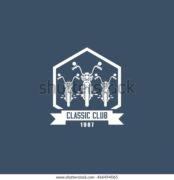 Classic Motorcycle Club Vector Illustration Emblem 库存矢量图（免版税）466494065 ...