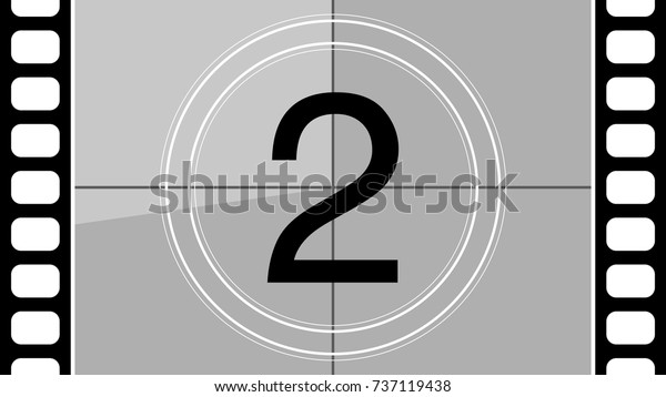 Classic Movie Countdown Frame Number Two Stock Vector (Royalty Free ...