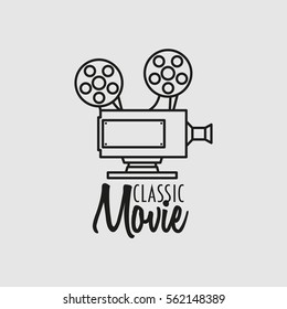 Classic Movie Vector Logo Symbol Emblem Stock Vector (Royalty Free ...