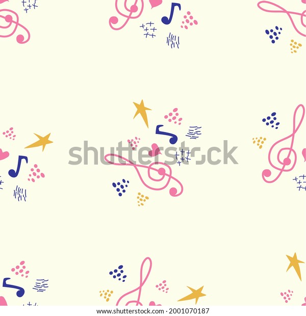 Classic Musical Patterns Sheet Music Treble Stock Vector (Royalty Free ...