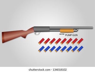 Classic Pump Gun Stock Vector (Royalty Free) 134018102 | Shutterstock