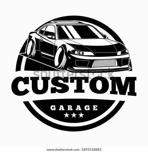 Classic Racing Car Logo Line Art Stock Vector (Royalty Free) 1893318883 ...