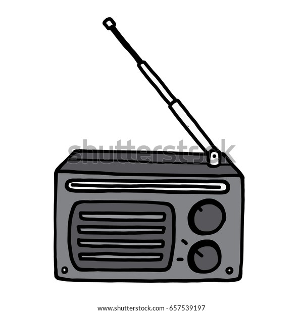 Classic Radio Receiver Cartoon Vector Illustration Stock Vector ...