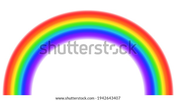 Classic Rainbow Seven Colors Rainbow Vector Stock Vector (Royalty Free ...