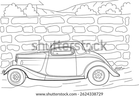 Hot Rod Line Drawing | Free download on ClipArtMag