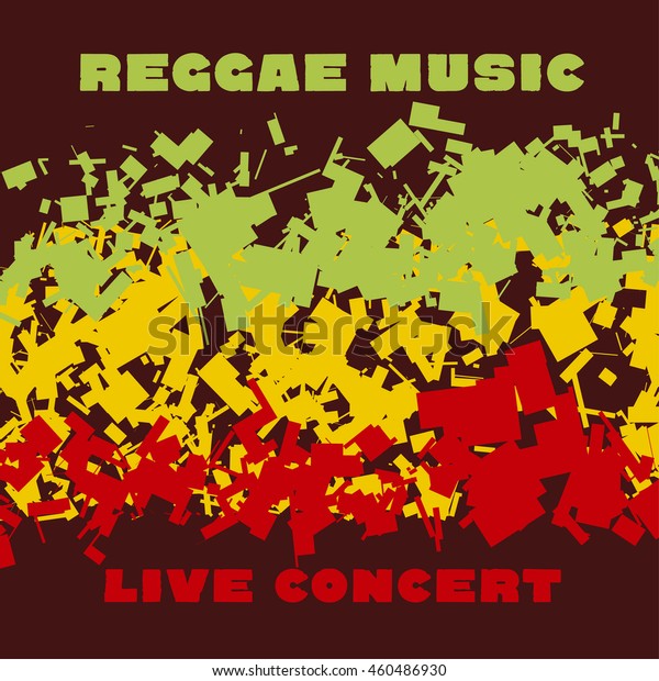 Classic Reggae Color Music Background Jamaica: vector de stock (libre ...