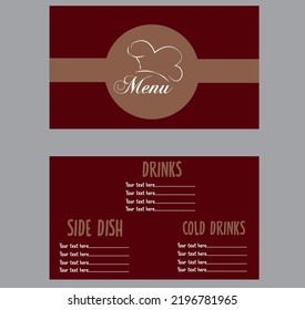 Classic Restaurant Menu Template Beautiful Icons Stock Vector (Royalty ...