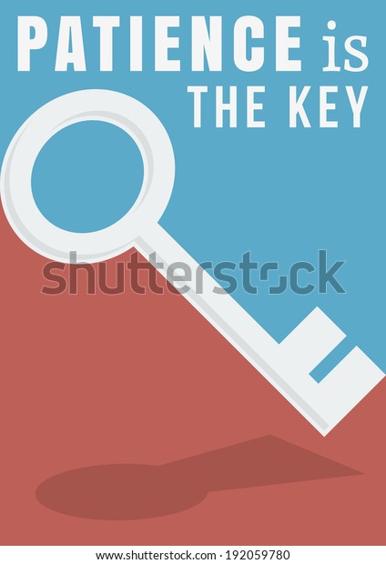 Classic Retro Poster Patience Theme Stock Vector (Royalty Free ...