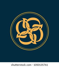 Classic Retro Symmetrical Style Initial Monogram Stock Vector (Royalty ...