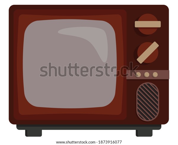 Classic Retro Television Old Tv Cartoon Stock Vector (Royalty Free ...