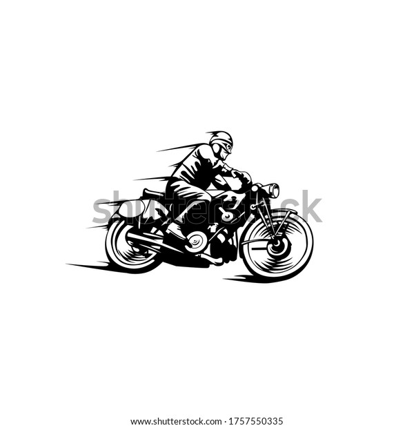 Classic Ride Motorcycle Sport Vector On Stock Vector (Royalty Free ...