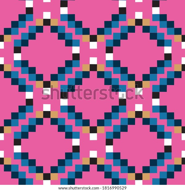 Classic Shape Seamless Boxy Diamond Pattern Stock Vector (Royalty Free ...