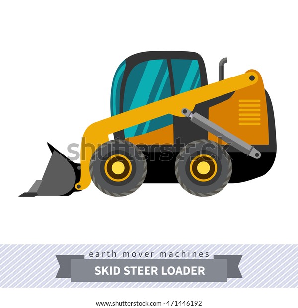 Classic Skid Steer Wheel Loader Earth Stock Vector (Royalty Free) 471446192