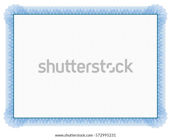 Classic Style Certificate Light Blue Floral Stock Vector (Royalty Free ...