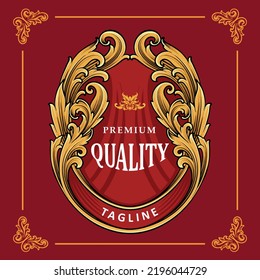 Classic Style Label Design Commercial Needs Stock Vector (Royalty Free ...