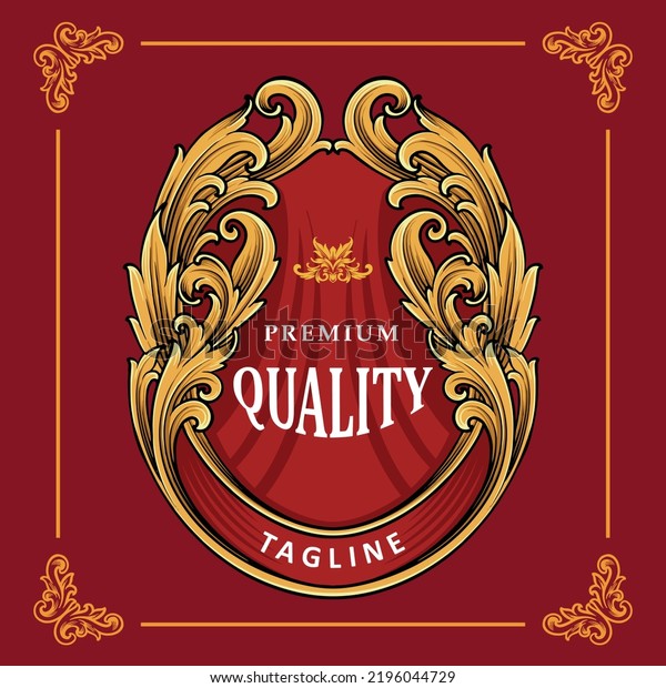 Classic Style Label Design Commercial Needs Stock Vector (Royalty Free ...