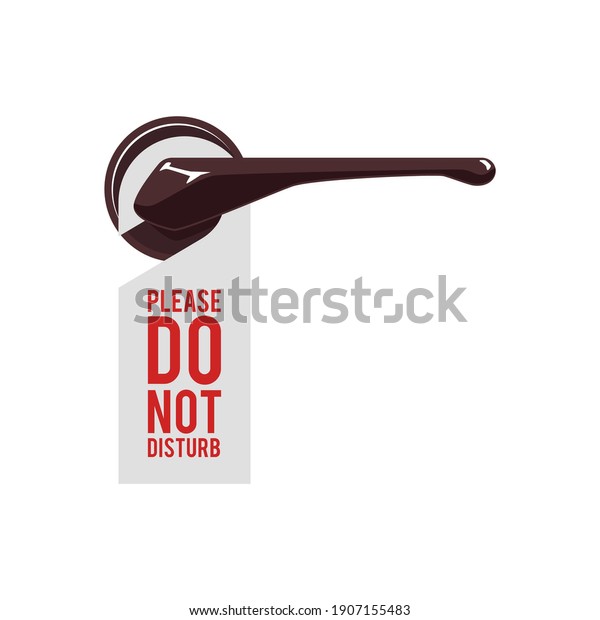 Classic Tag On Door Handle Paper Stock Vector (Royalty Free) 1907155483 ...