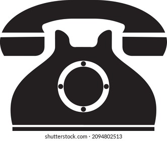 Classic Telephone Icon Vector Transparent Background Stock Vector ...