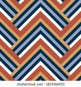 Classic Terracotta Chevron Shape Seamless Pattern Stock Vector (Royalty ...