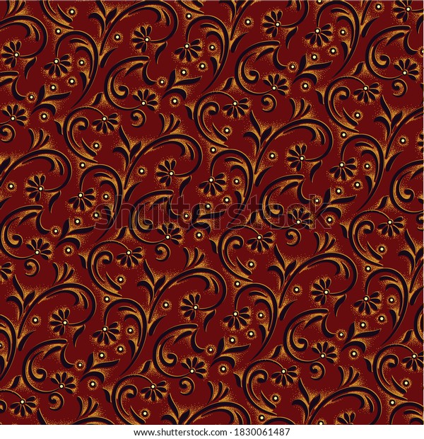 Classic Vector Background Design Textile Print Stock Vector (Royalty ...
