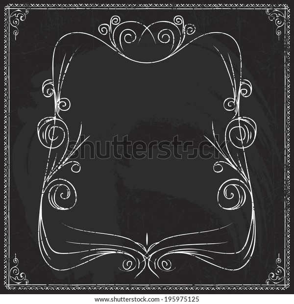 Classic Vector Blackboard Calligraphy Design Straight Stock Vector ...