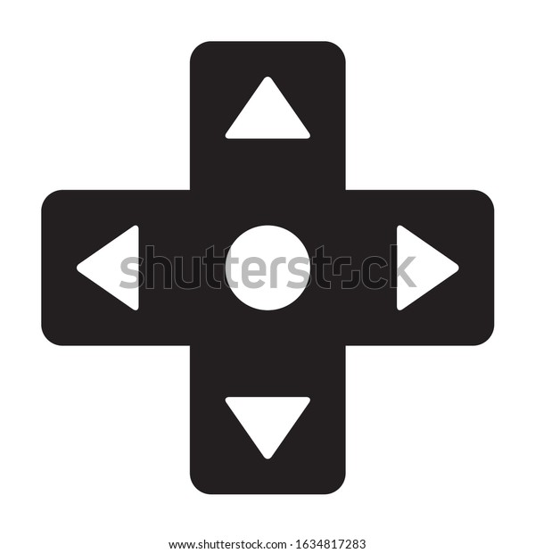 Classic Video Game Directional Pad Dpad Stock Vector (Royalty Free ...
