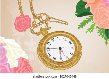 Classic Vintage Clock Vector Art Stock Vector (Royalty Free) 1027043449 ...