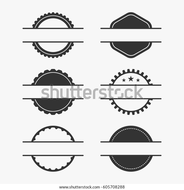 Classic Vintage Round Banners Set Place Stock Vector (Royalty Free ...