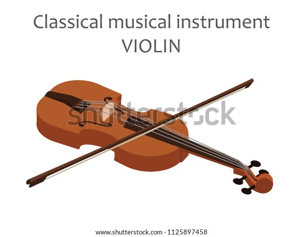 Classic Violin Bow Vector Illustration Brown Stock Vector (Royalty Free ...
