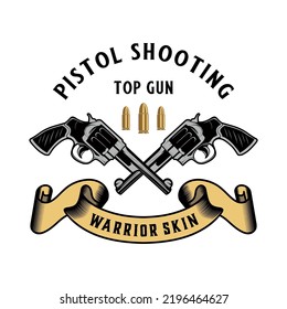 Classic Weapon Logo Design Two Cross Stock Vector (Royalty Free ...