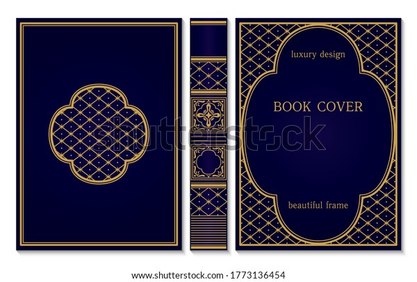 Classical Book Cover Spine Design Vintage Stock Vector (Royalty Free ...