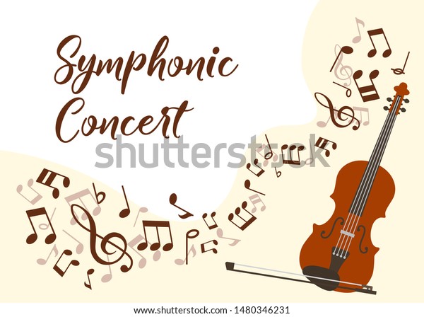 Classical Music Violin Concert Vector Illustration 库存矢量图（免版税）1480346231 ...