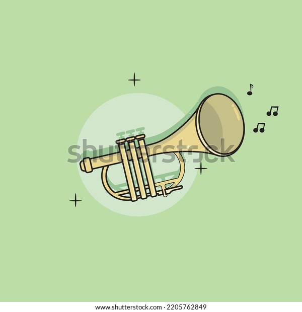 Classical Trumpet Old Gold Stock Vector (Royalty Free) 2205762849 ...