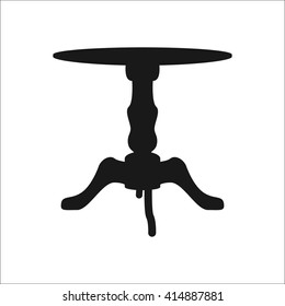 Antique Wooden 3 Legged Table White Stock Vector (Royalty Free ...
