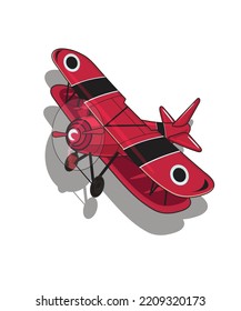 Classics Vintage Airplane Vector Illustration Concept Stock Vector ...