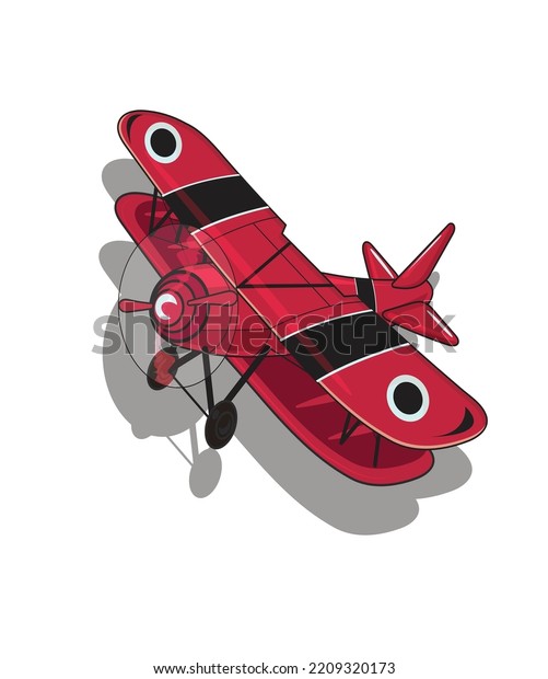 Classics Vintage Airplane Vector Illustration Concept Stock Vector ...