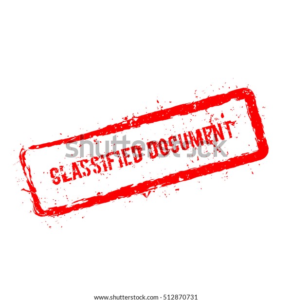 Classified Document Red Rubber Stamp Isolated Stock Vector (Royalty ...