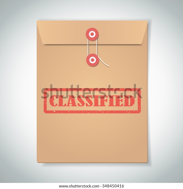 Classified Red Stamp Text On Brown Stock Vector (Royalty Free) 348450416