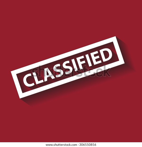 Classified Stamp Text On Red Background Stock Vector (Royalty Free ...