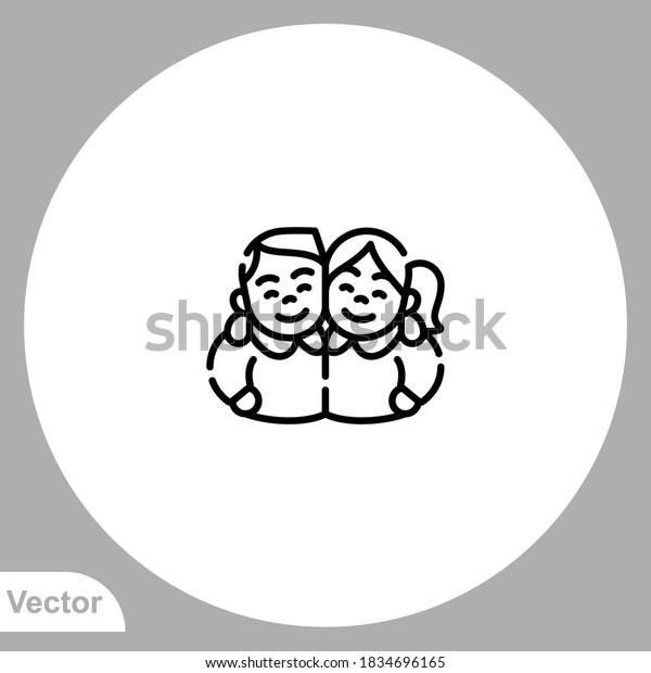 Classmate Icon Sign Vectorsymbol Logo Illustration Stock Vector ...