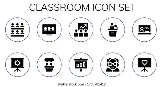 Classroom Icon Set 10 Filled Classroom: เวกเตอร์สต็อก (ปลอดค่าลิขสิทธิ์ ...