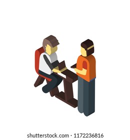 Classroom Isometric Left Top View 3d: เวกเตอร์สต็อก (ปลอดค่าลิขสิทธิ์ ...