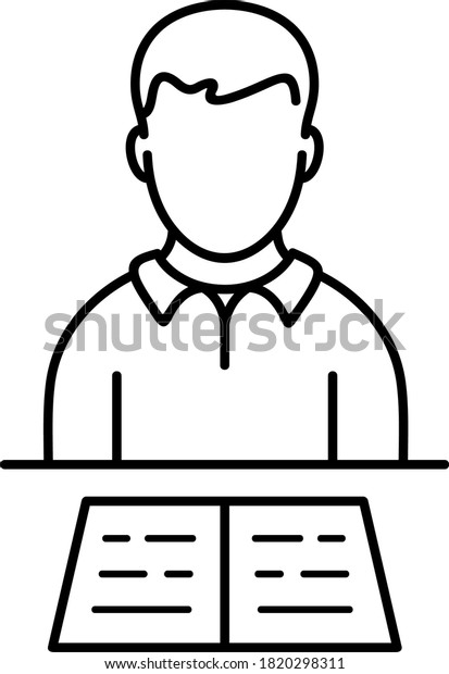Classroom Routines Vector Outline Icon: เวกเตอร์สต็อก (ปลอดค่าลิขสิทธิ์ ...