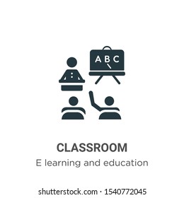 Classroom Vector Icon On White Background Stock Vector (Royalty Free ...